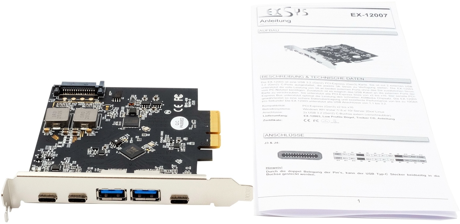 Specificaties van Exsys EX-12007 - Tweakers