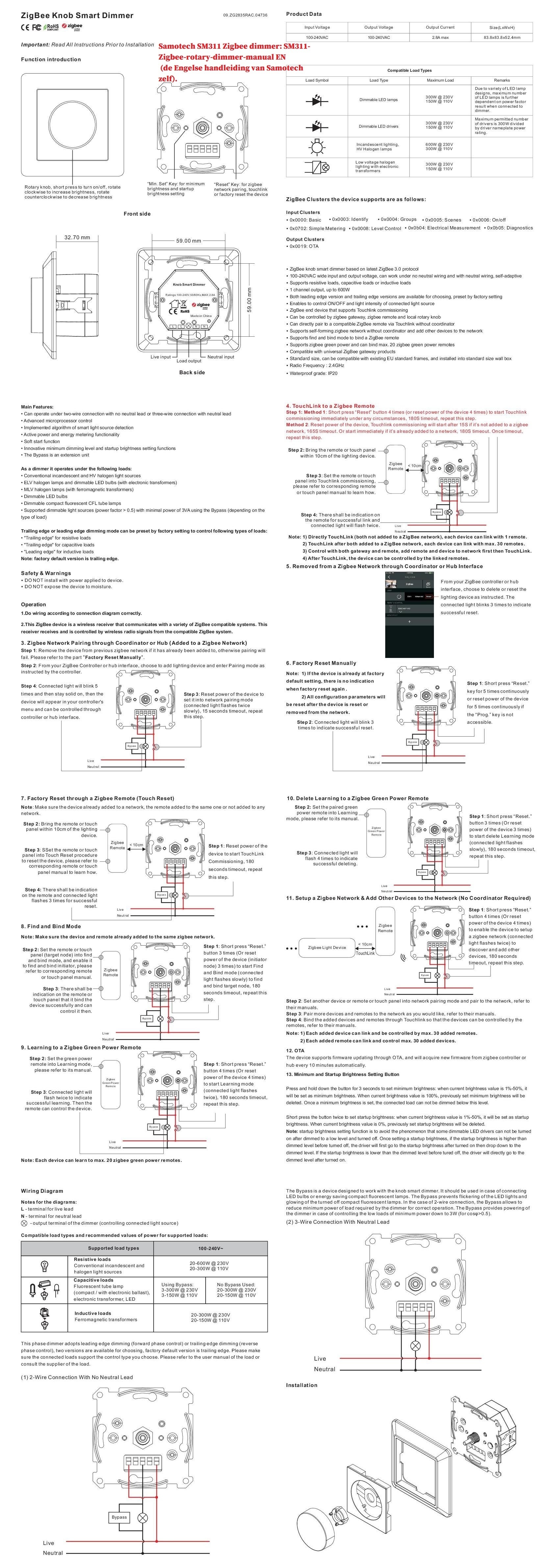 Samotech Zigbee & Draaiknop dimmer - Antonio di - Product reviews ...