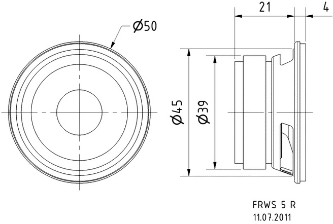Visaton FRWS 5 R - 8 Ohm (Zwart) - Kenmerken - Tweakers