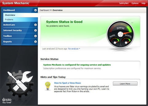 Specificaties van System Mechanic - Tweakers