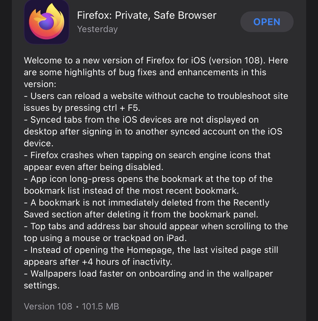 iOS 16 met Firefox inlog steeds kwijt op Tweakers - Stoute bugs - GoT