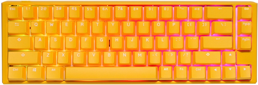 Ducky One 3 SF, solid keycaps, MX Silent Red, Qwerty US, Geel: beste ...