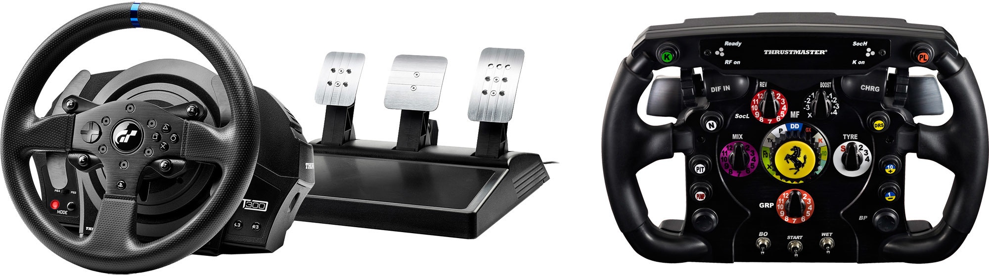 Thrustmaster T300 GT + F1 Wheel Zwart - Kenmerken - Tweakers