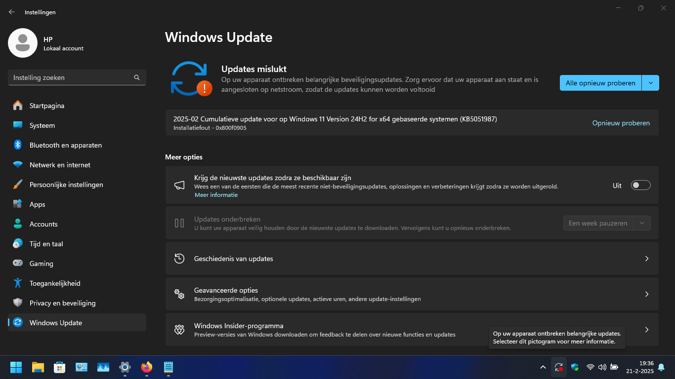 Windows 11 Pro melding in Windows Update? - Windows clients - GoT