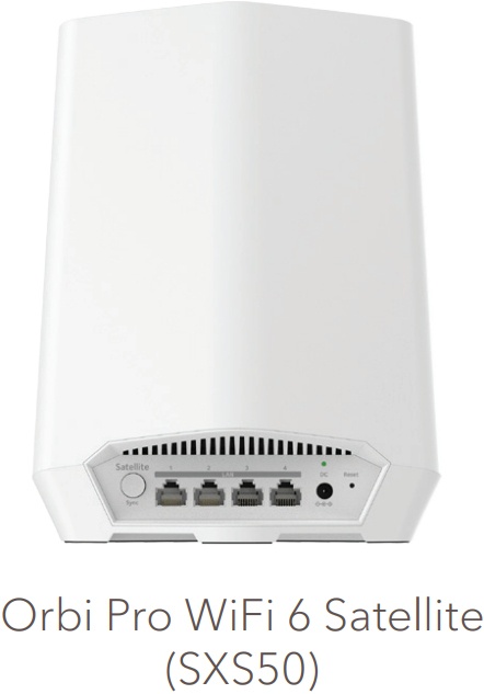 Specificaties van Netgear Orbi Pro WiFi 6 Mesh System AX5400 Satellite ...