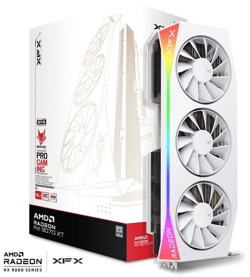 XFX Mercury AMD Radeon RX 9070 XT OC White Gaming Edition aangeboden ...