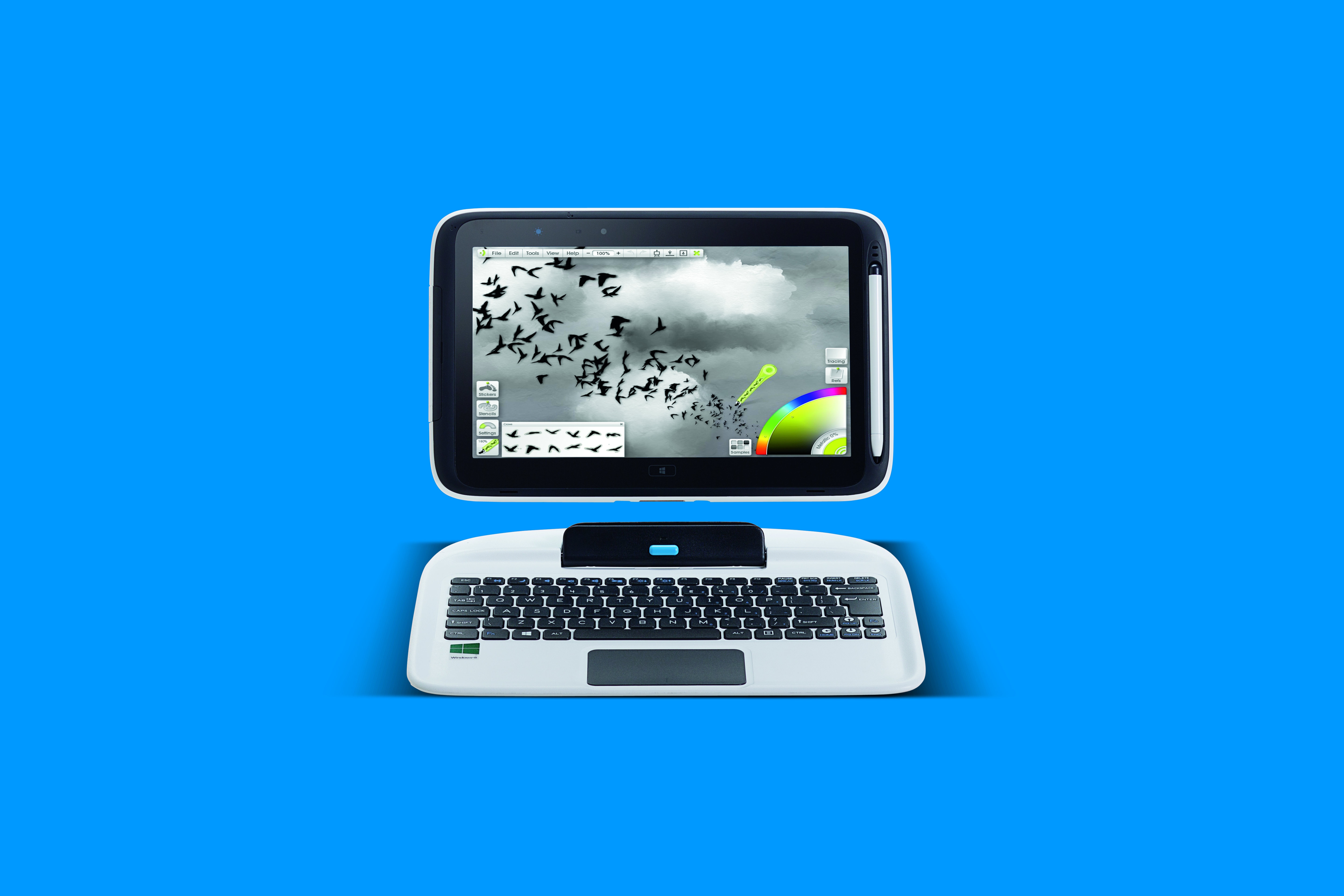 Intel toont hybride tablet-laptop voor onderwijstoepassingen - Tweakers