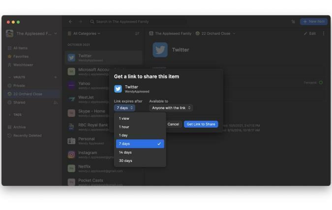 1Password laat gebruikers voortaan wachtwoorden delen via link - Computer - Nieuws - Tweakers
