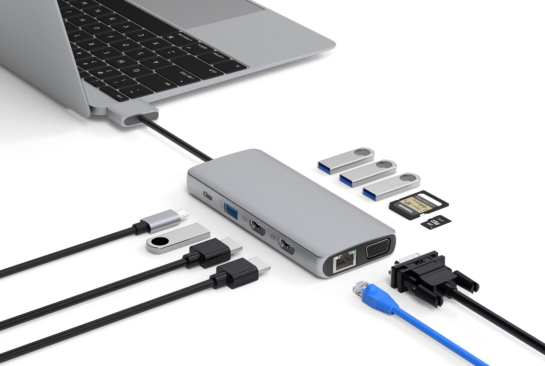eStuff USB-C Dual USB-C Dock - Kenmerken - Tweakers
