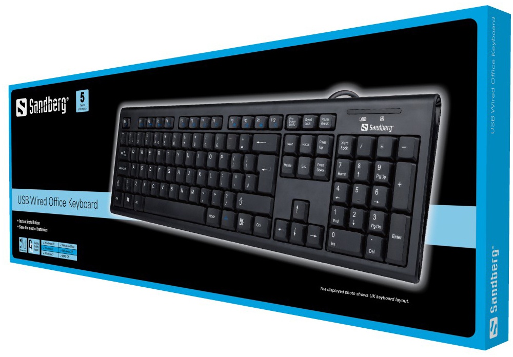 Specificaties van Sandberg Wired USB Office Keyboard (Qwerty ...