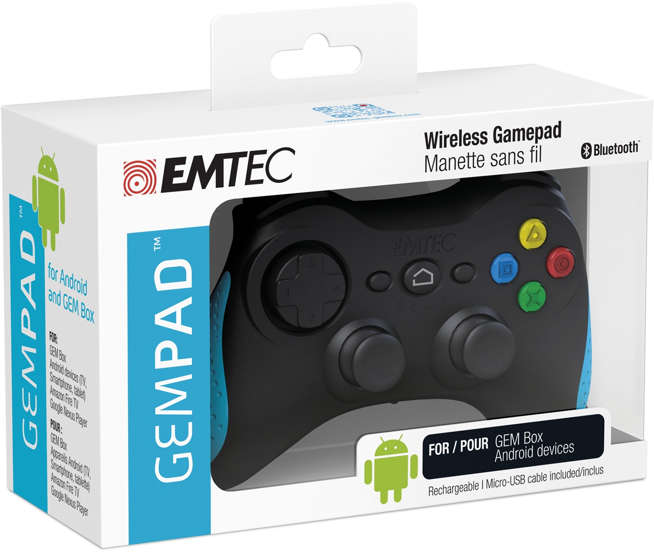 Emtec GEM Pad Wireless Blauw, Zwart - Kenmerken - Tweakers