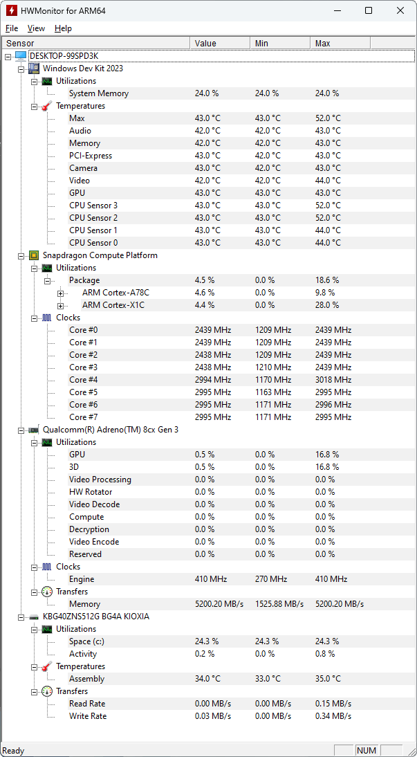 Downloads & updates van HWMonitor on ARM64 - Tweakers