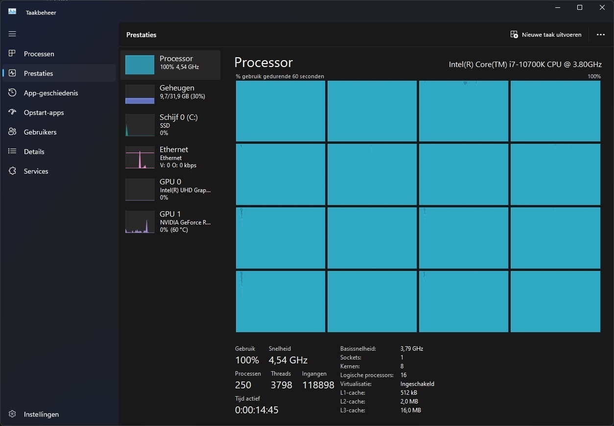 Schone installatie, 100 CPU - Client software algemeen - GoT