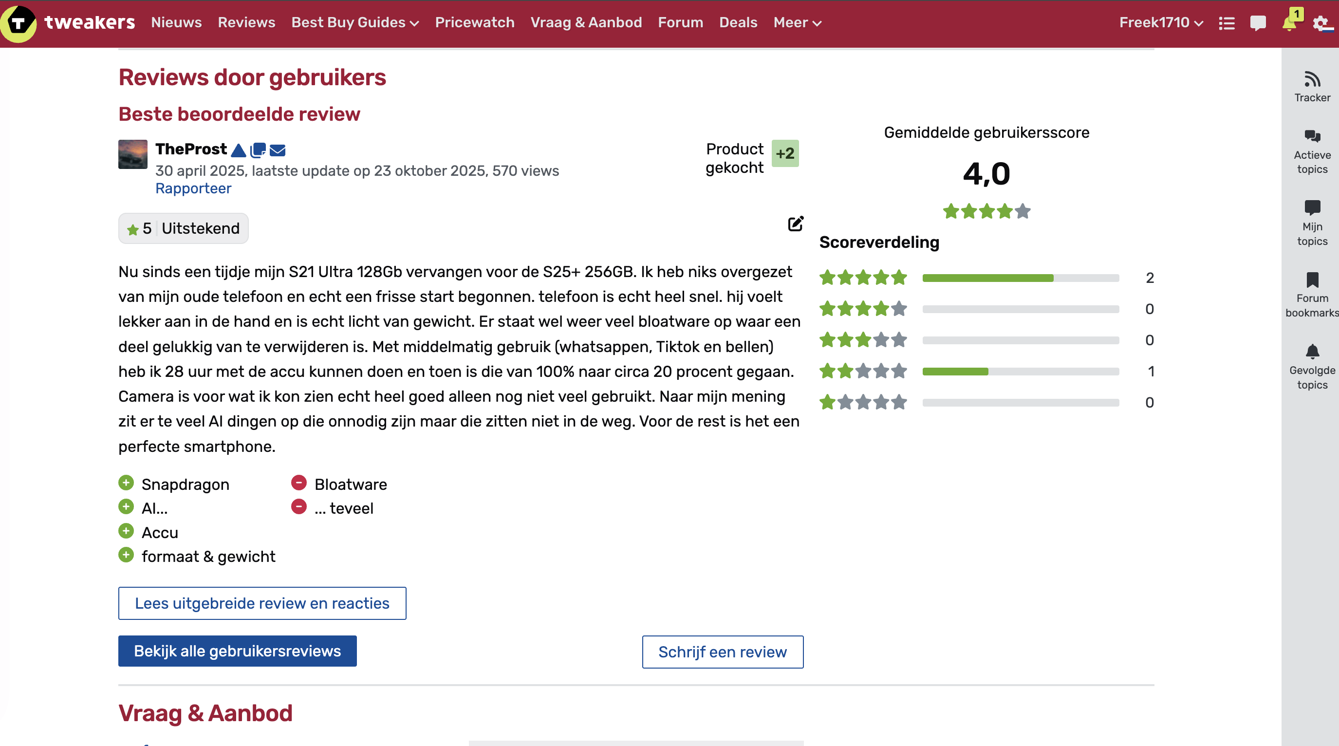 Productpagina in Pricewatch met slide-ins - Development-iteratie #329 ...
