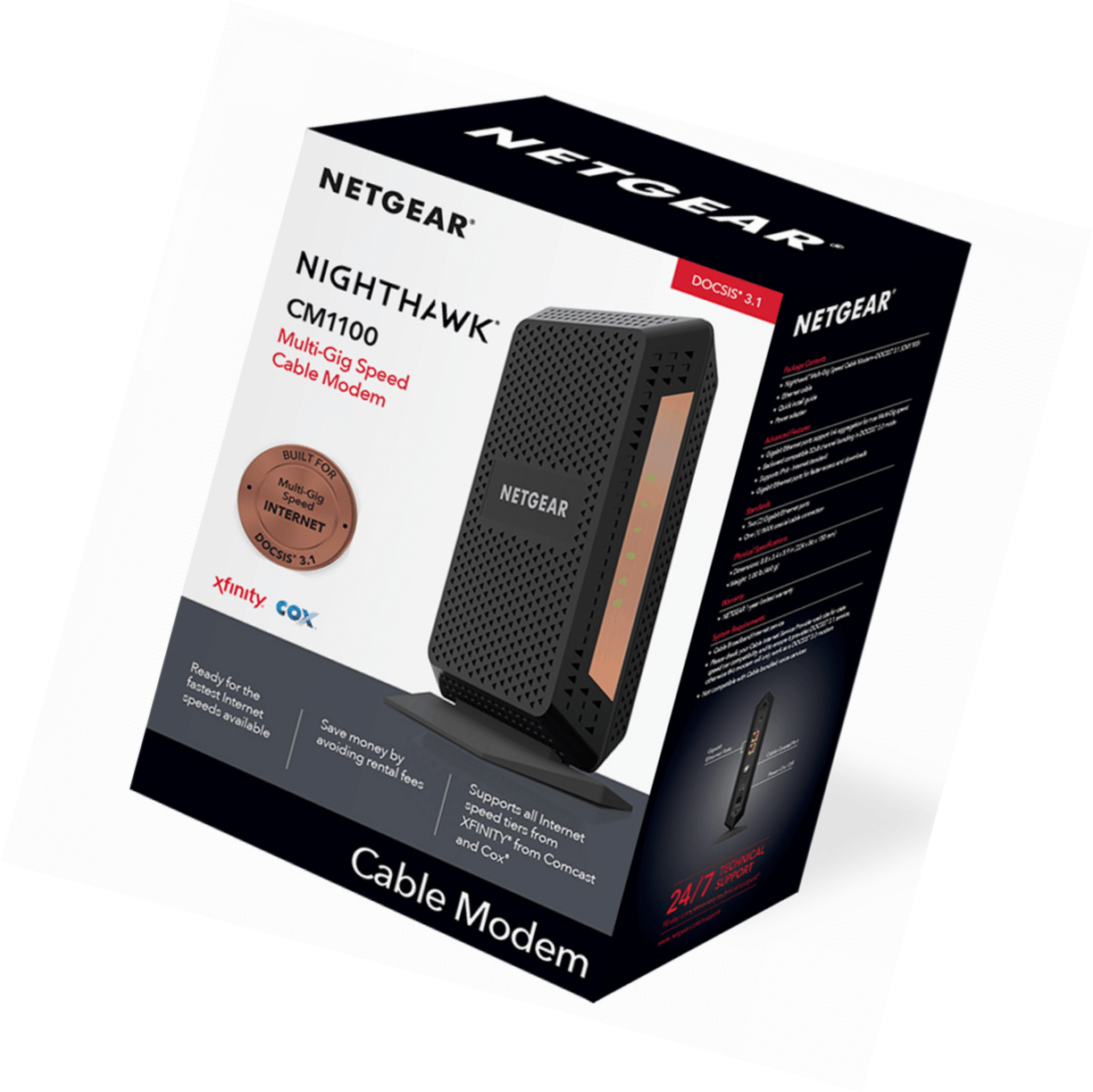 Specificaties van Netgear CM1100 - Tweakers