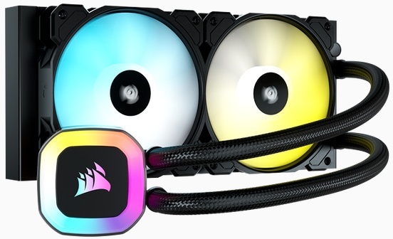 Corsair H100 RGB 240mm Liquid CPU Cooler: beste prijs - Tweakers