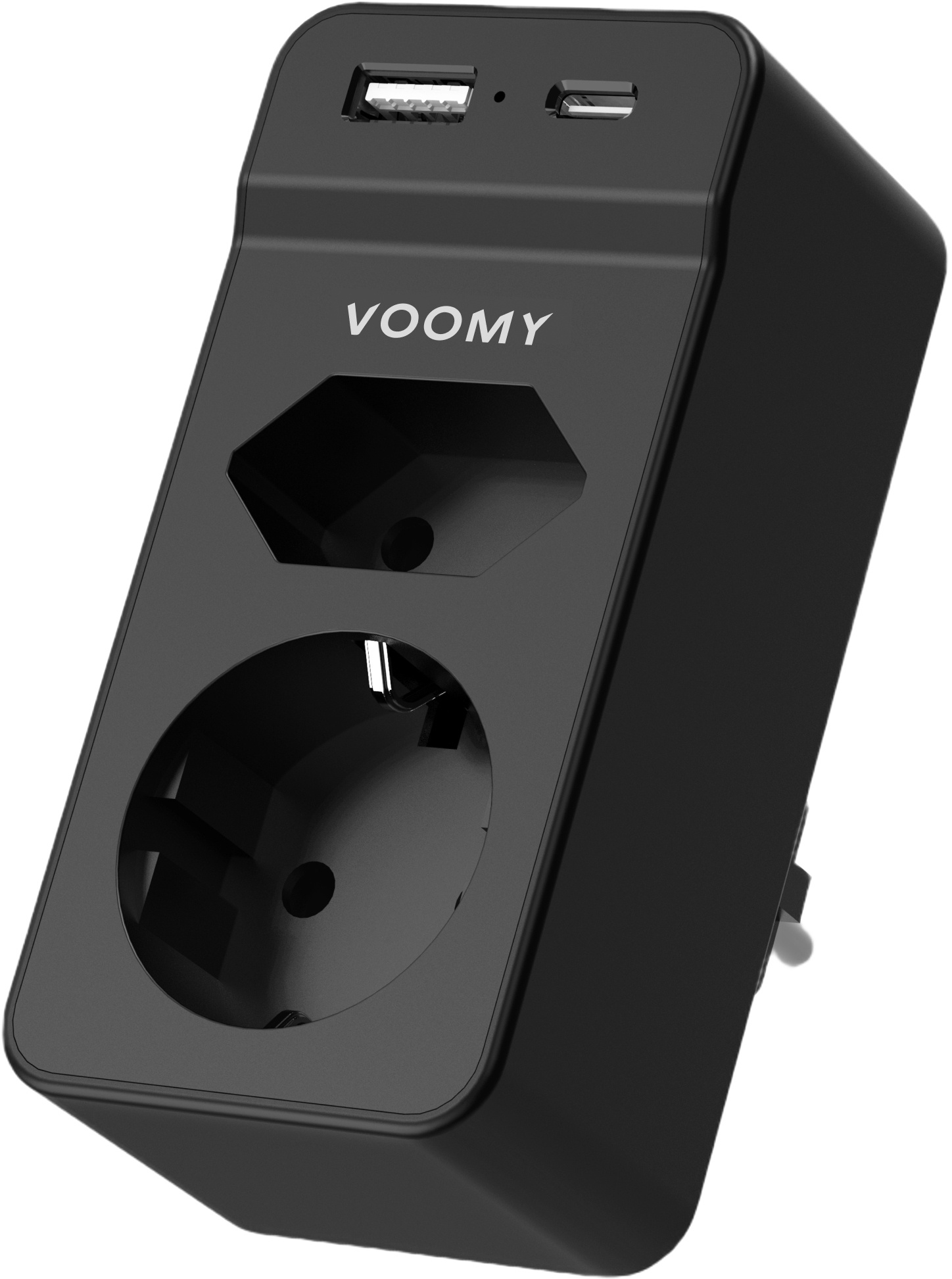 Voomy Verdeelstekker - 1 USB-C & 1 USB-A Poort - 2 stopcontacten kopen ...