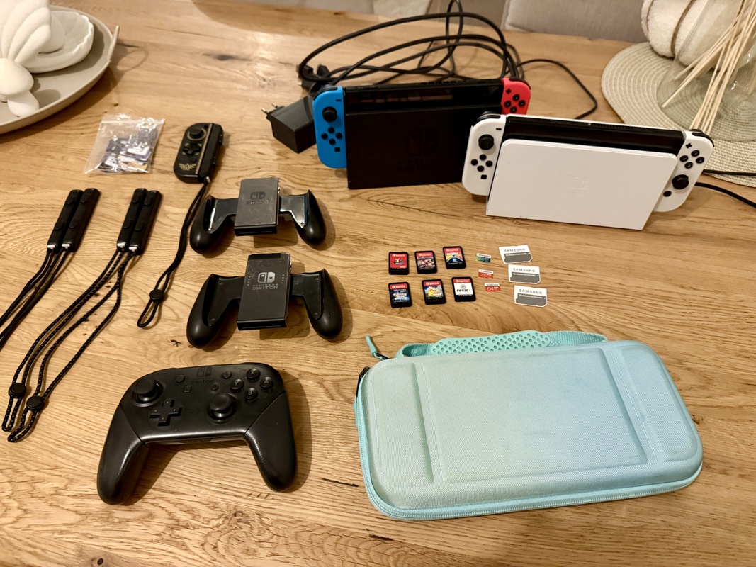 Nintendo Switch pakket | 2 consoles + 6 games + Pro Controller + docks ...