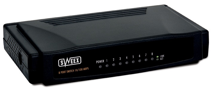 Sweex SW008 8 Port Switch 10/100 Mbps: beste prijs - Tweakers