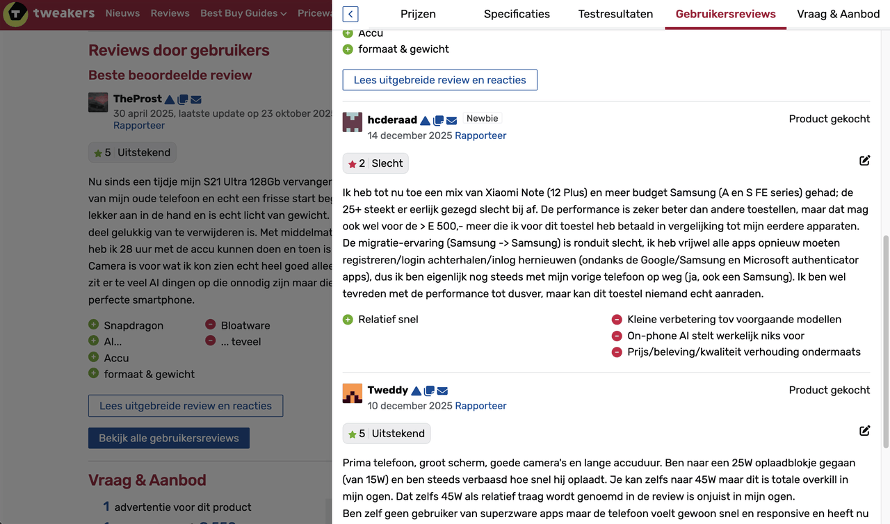 Productpagina in Pricewatch met slide-ins - Development-iteratie #329 ...