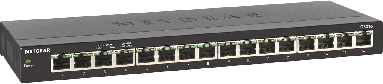 Specificaties van Netgear Switch 16x GE GS316-100PES (GS316-100PES ...