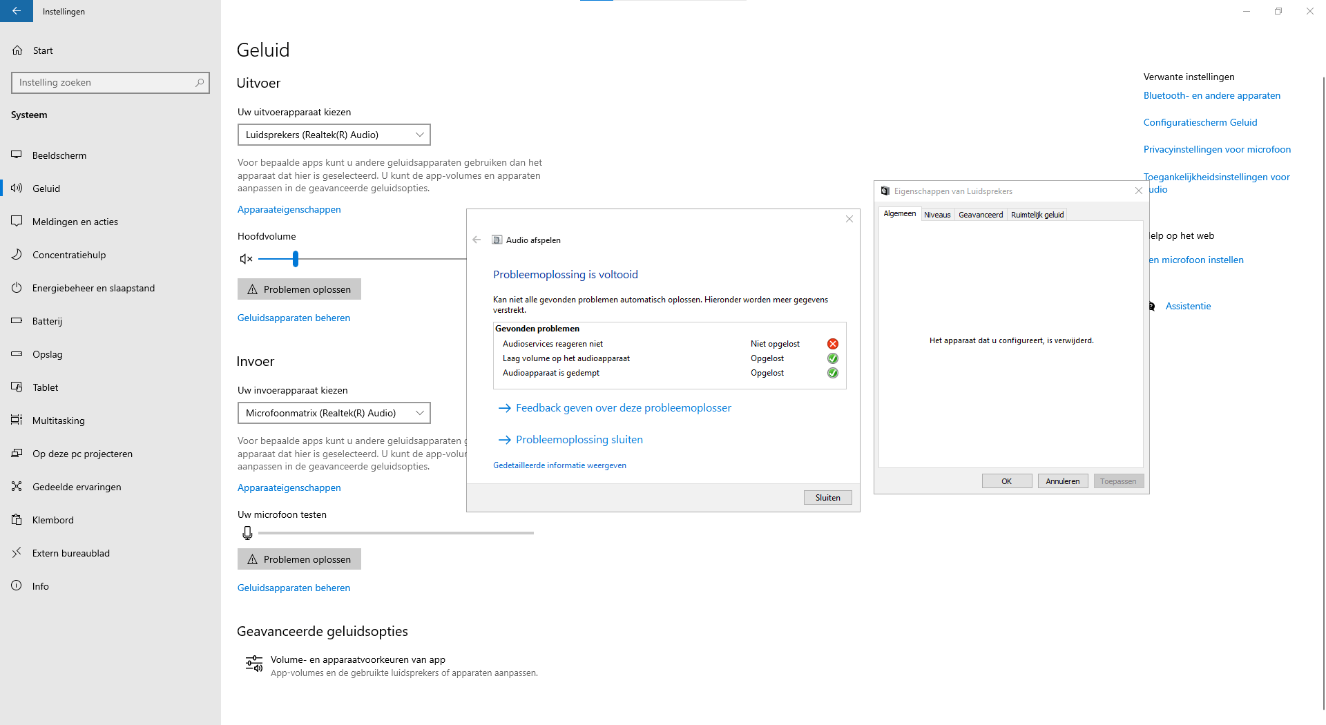 Realtek Audio drivers doen het opeens niet meer - Client software ...