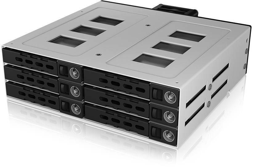 Icy Box Backplane for 6x HDD/SSD for 1x 5.25" bay with lock and fan ...