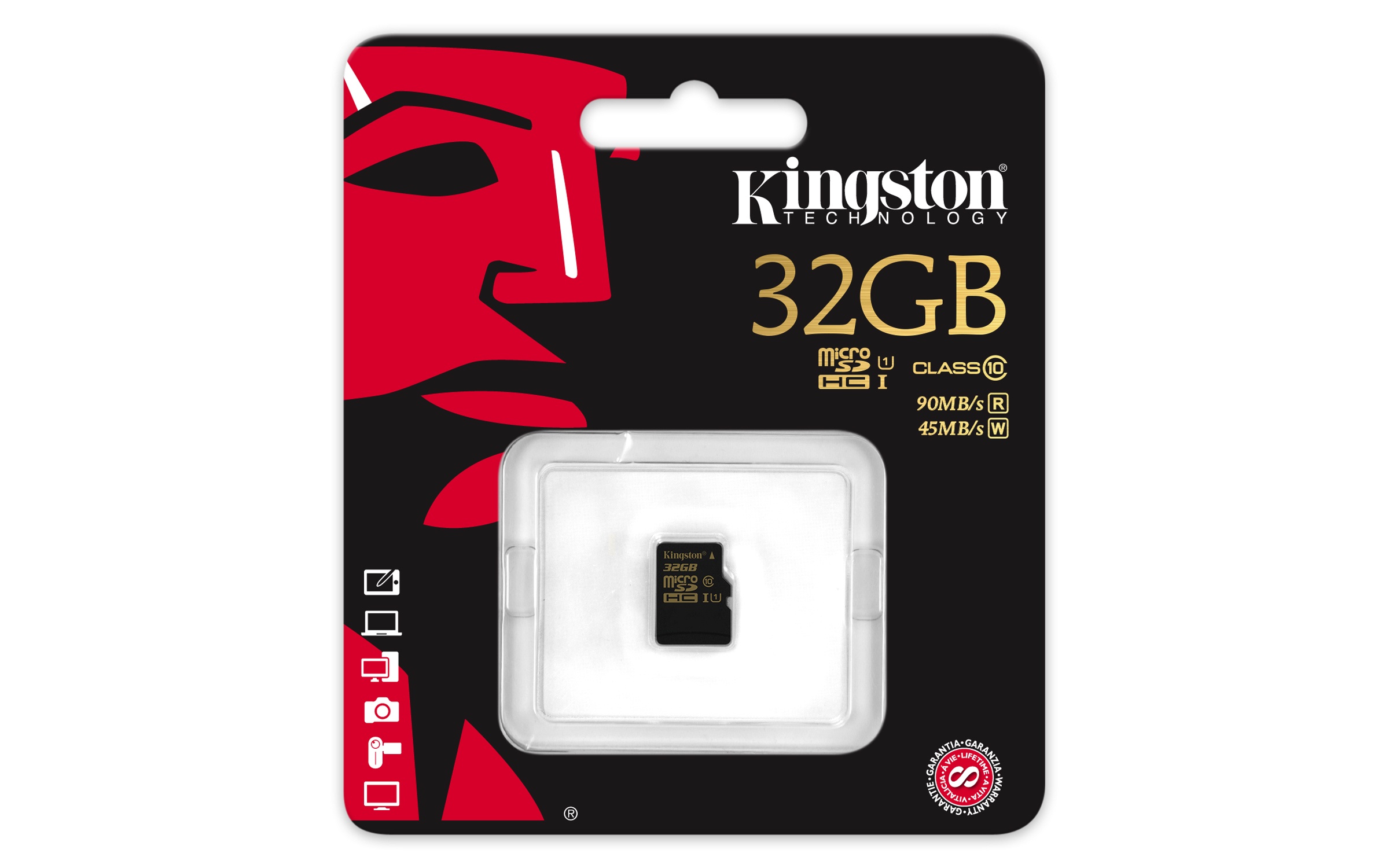 Kingston microSDHC Class 10 UHS-I UHS Class 1 32GB - Kenmerken - Tweakers