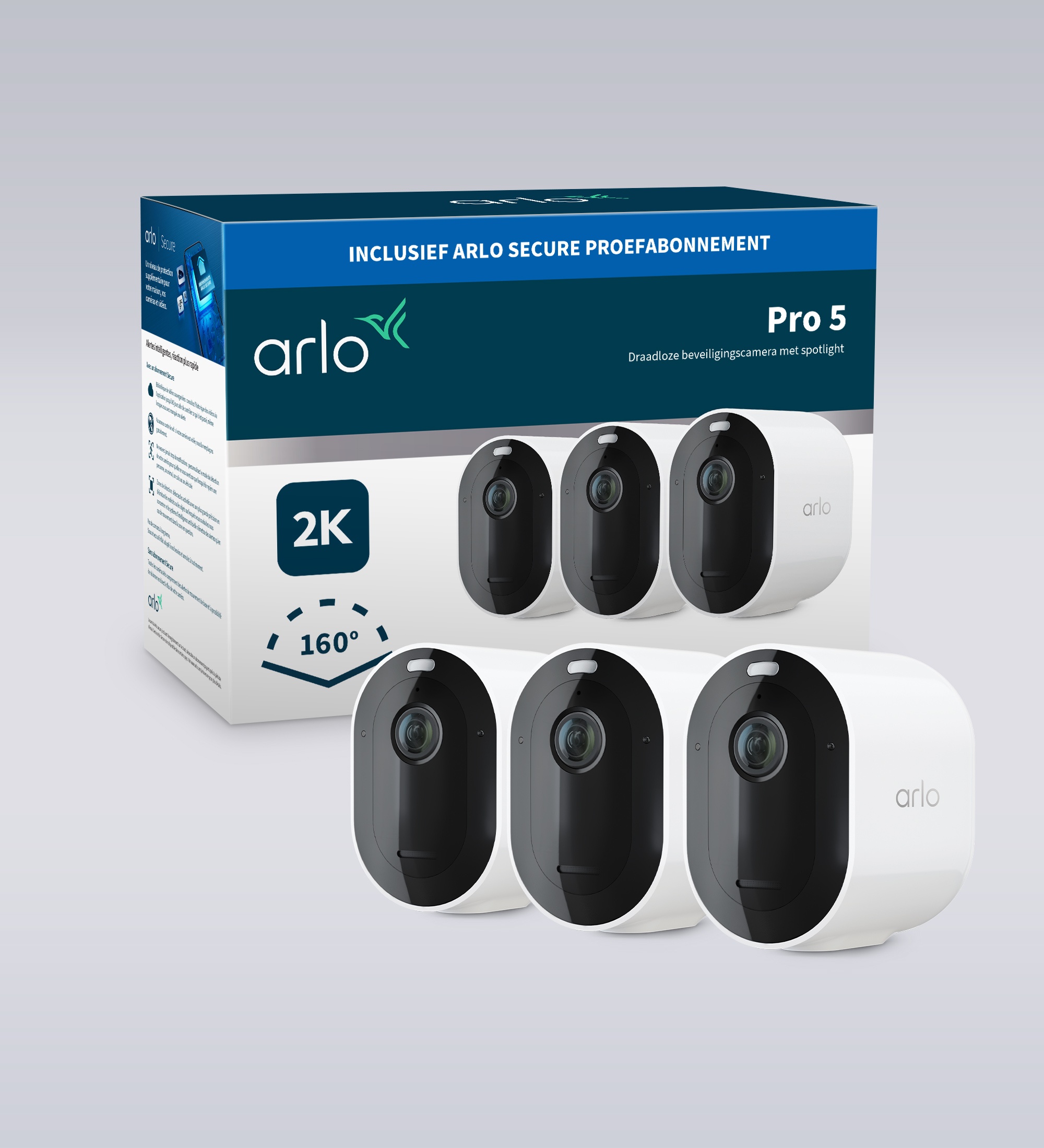 Specificaties van Arlo Pro 5 3-pack Wit - Tweakers