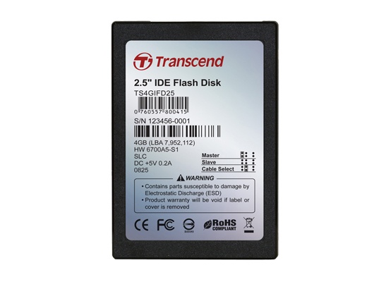 Transcend 2.5" IDE Flash Disk TS4GIFD25 4GB kopen? - Prijzen - Tweakers