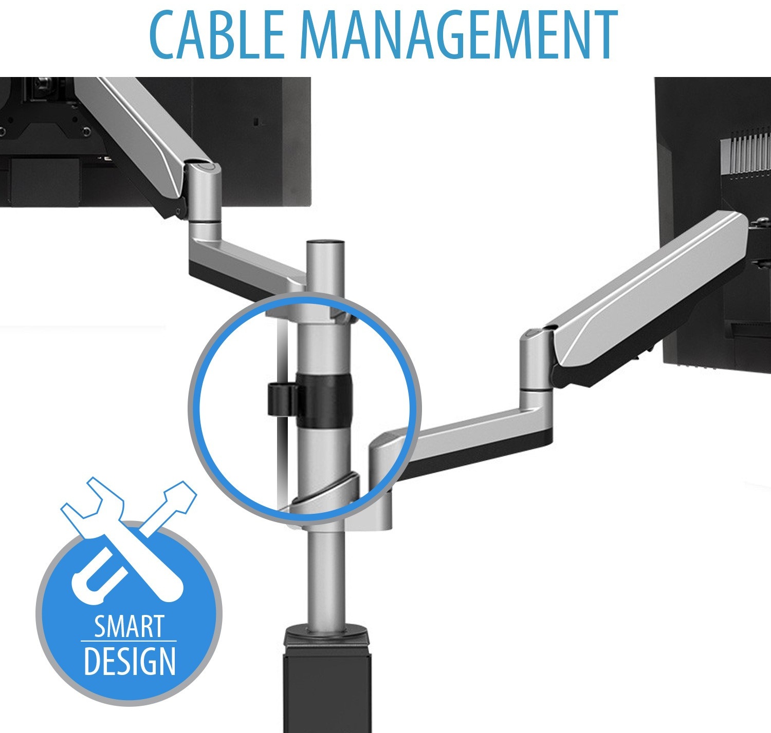 Specificaties van V7 Dual Stack Touch Adjust Monitor Mount - Tweakers