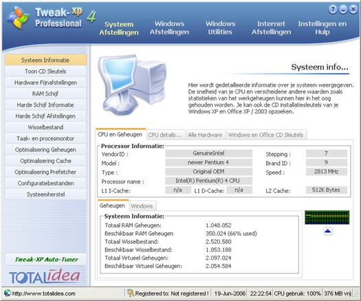 Tweak-XP Pro - Kenmerken - Tweakers