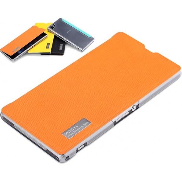 Rock Leather case Sony Xperia Z1 (ELEGANT Serie orange) kopen ...