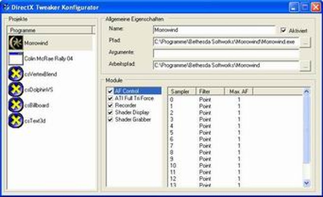 Specificaties van DirectX Tweaker - Tweakers