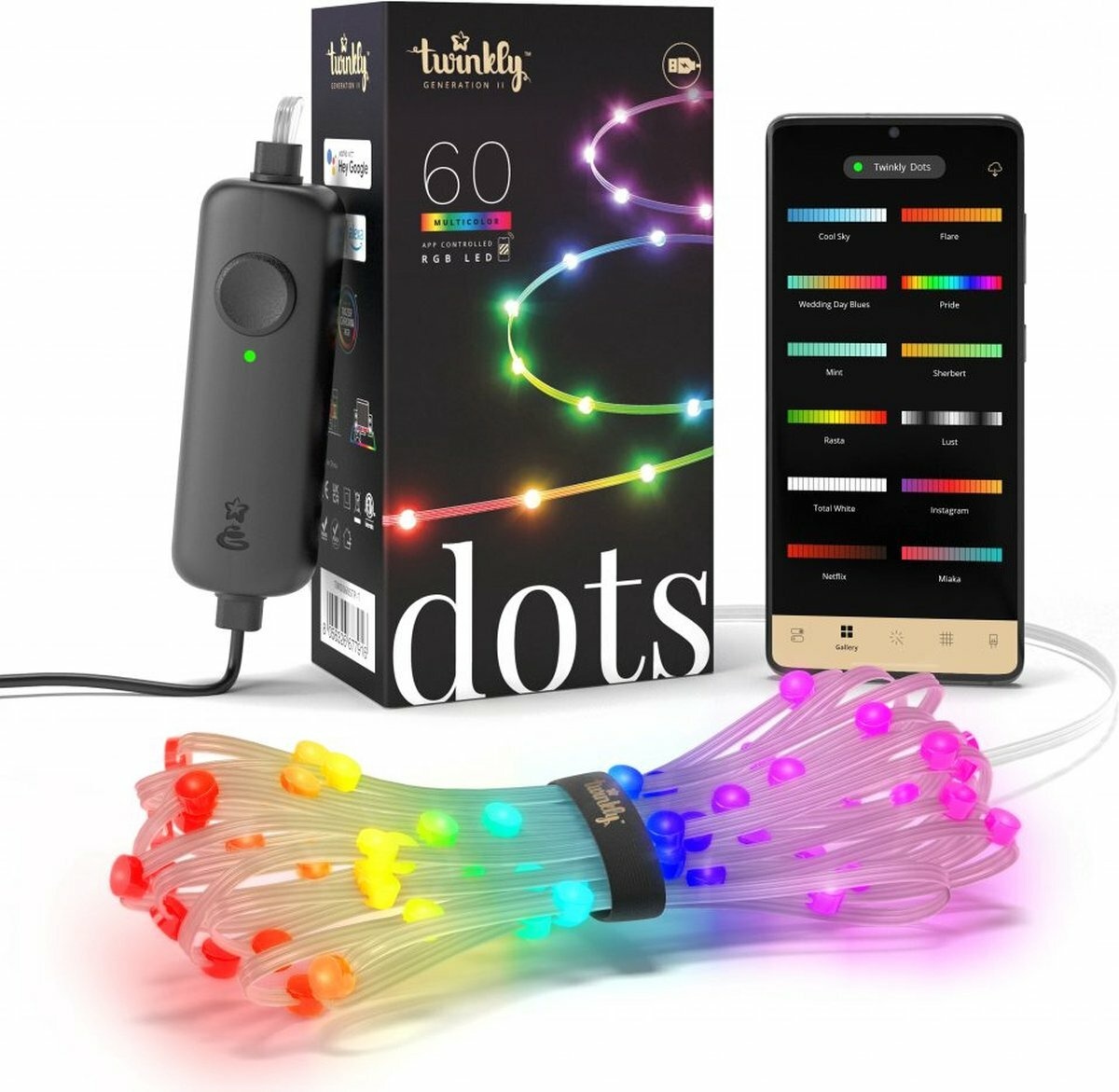 Twinkly Dots (Multicolor edition) 60 Leds, Transparant: beste prijs ...