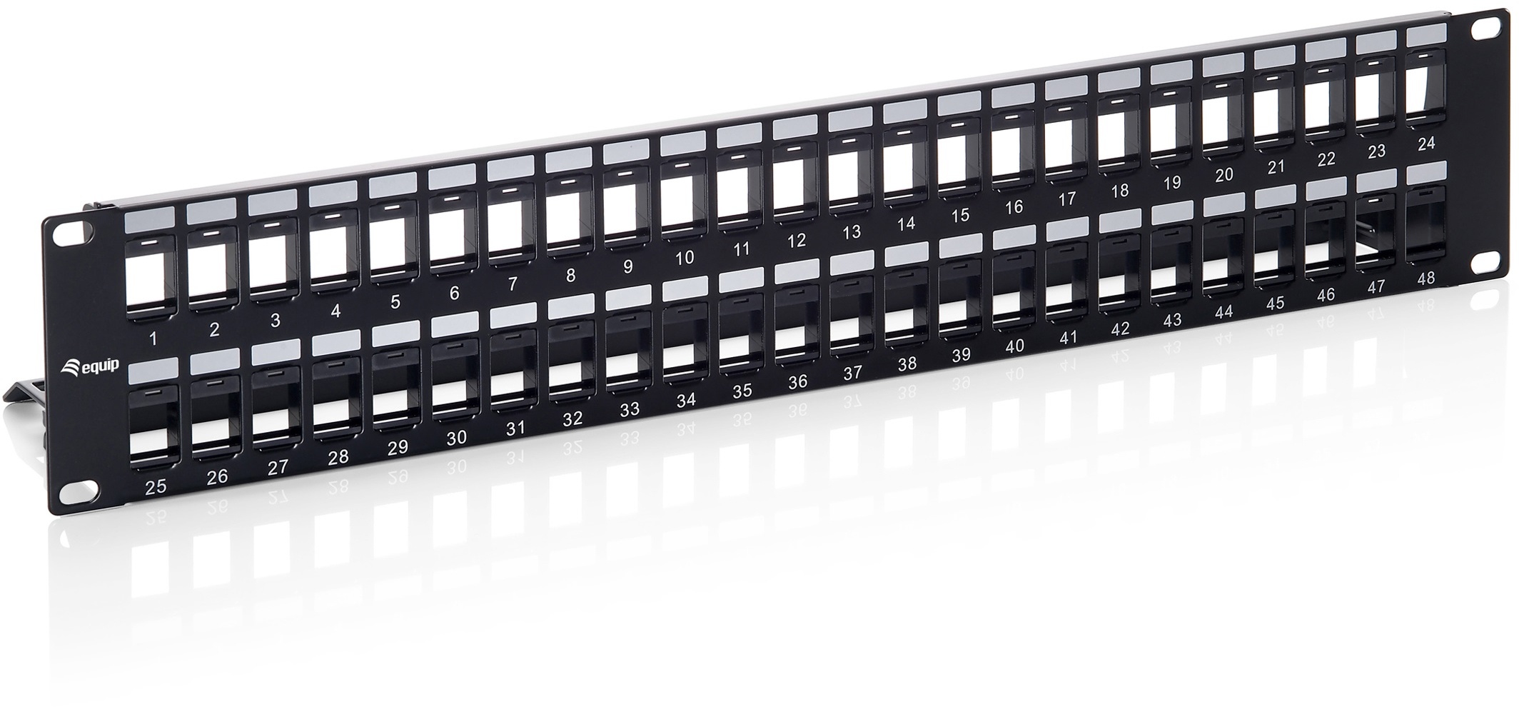 Equip 48-Port Keystone Cat.6 Unshielded Patch Panel, Black - Kenmerken ...