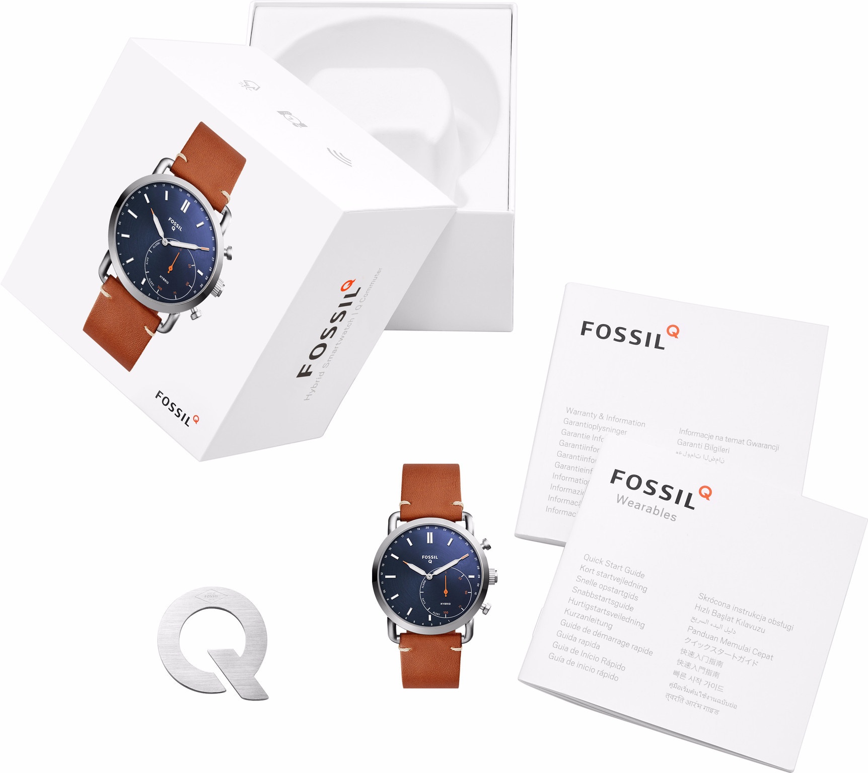 Specificaties van Fossil Q Commuter Hybrid Zilver (Bruin) - Tweakers
