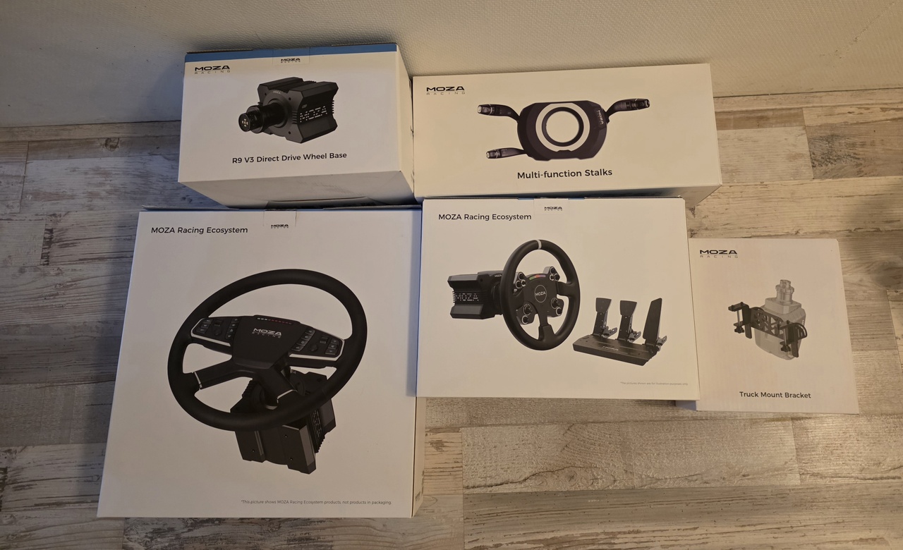 Moza Racing R9 Truckers bundle (Truck Wheel + R9 + pedalen + clamp ...