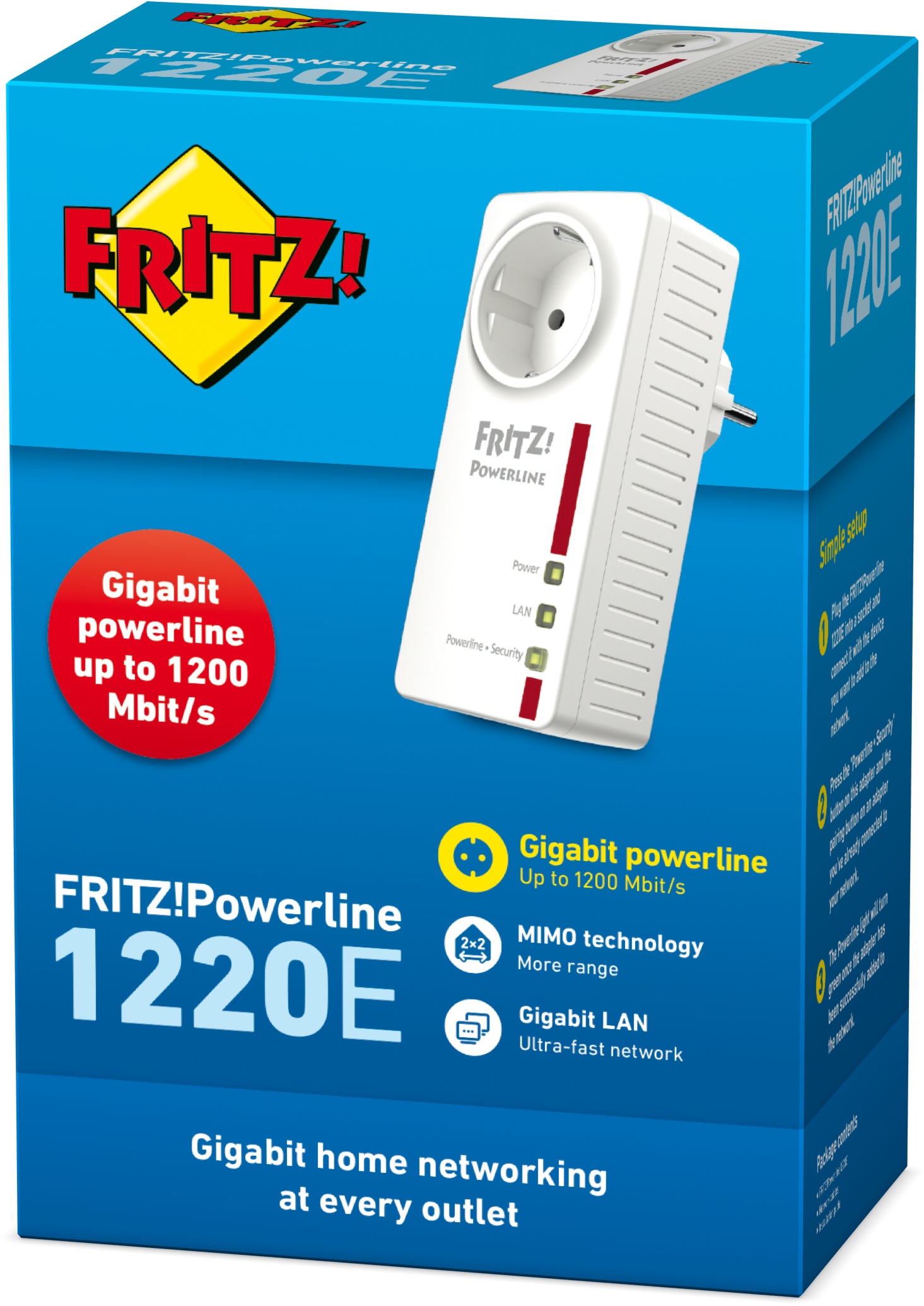 Specificaties van AVM FRITZ!Powerline 1220E - Tweakers