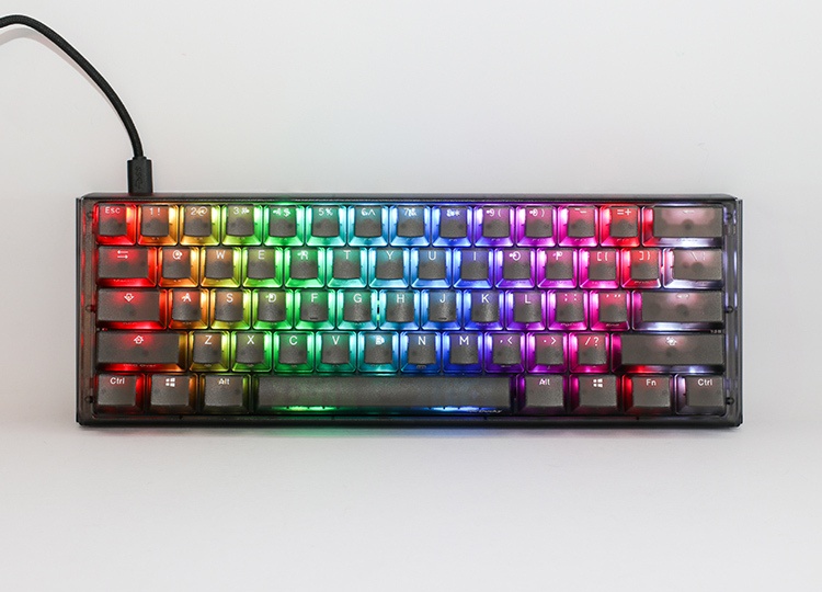 Ducky One 3 Mini Aura, clear keycaps, MX Red, Qwerty US, Zwart: beste ...