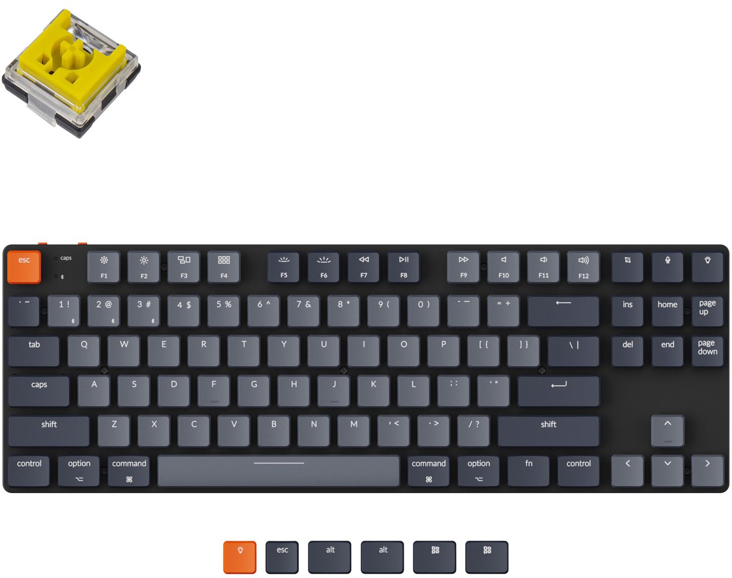Keychron K1 SE (White Backlight, Hot-Swappable, Keychron Optical Banana ...
