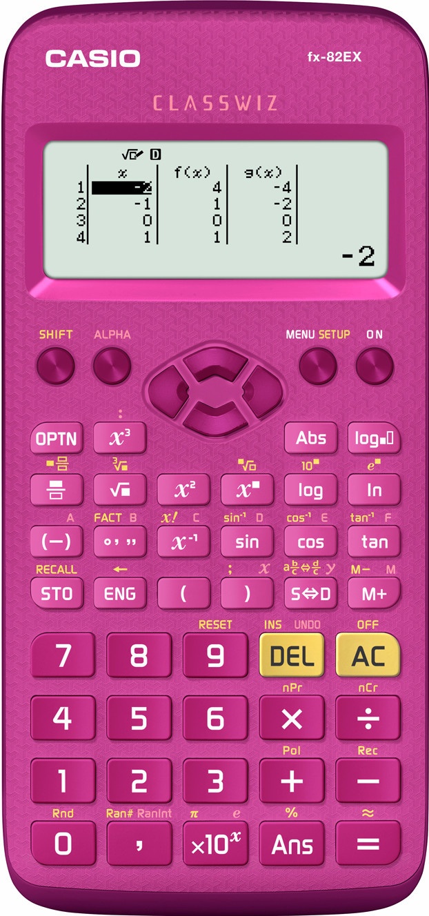 Casio FX-82EX (Roze) - Kenmerken - Tweakers