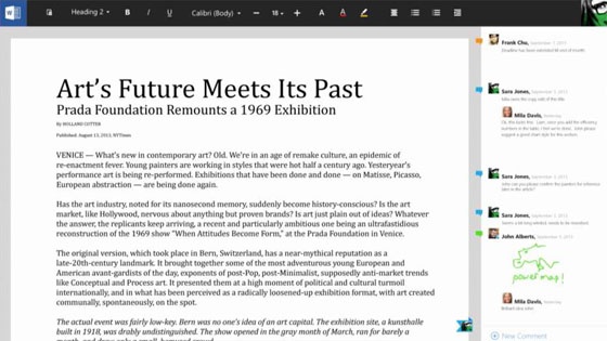 Screenshots touchvriendelijke Microsoft Office voor Modern UI ...