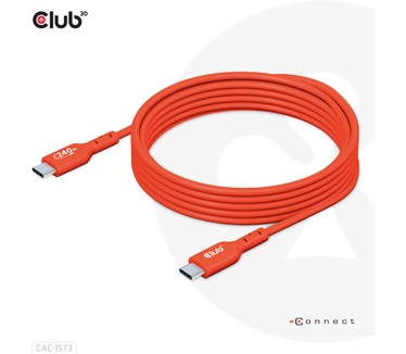Club 3D USB2 Type-C Bi-Directional Cable, Data 480Mb,PD 240W(48V/5A ...