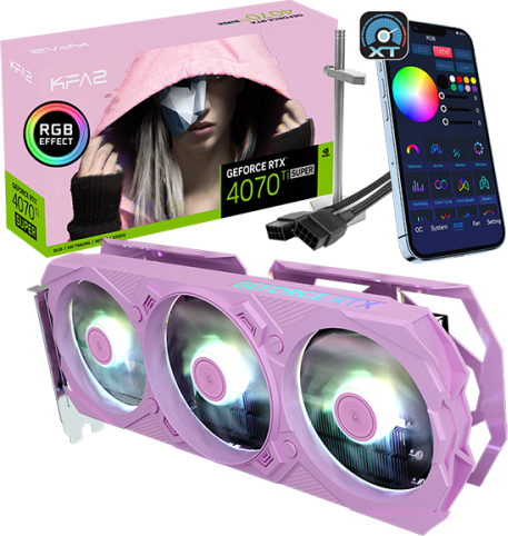 Specificaties van KFA2 GeForce RTX 4070 Ti SUPER EX Gamer Pink 1-Click ...