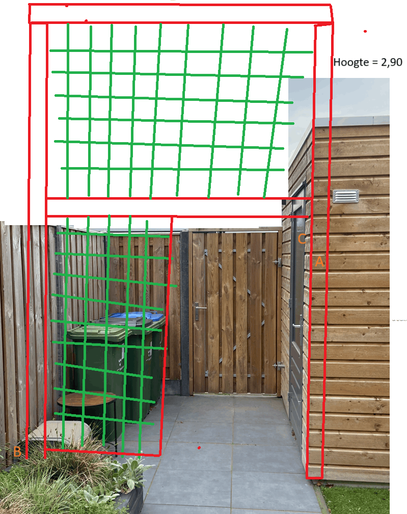 Frame voor klimop met tuinpalen - Bouwen en klussen - GoT