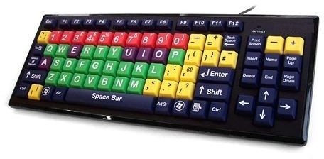 Ergoline BigKey Vision toetsenbord - gekleurde toetsen (qwerty): beste ...