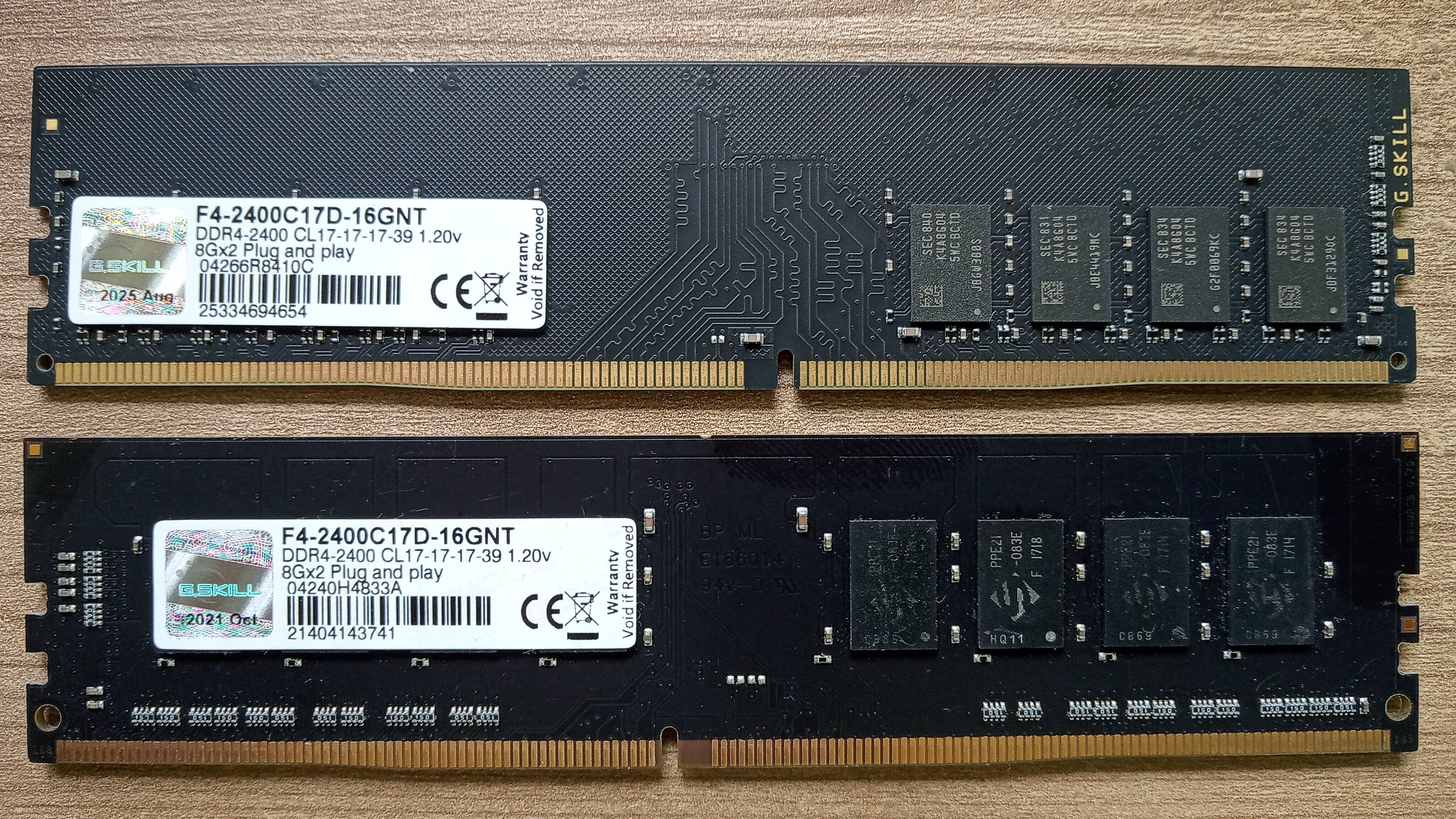 Verdubbelen RAM G.Skill met nieuwe van gelijk type gaat niet ...