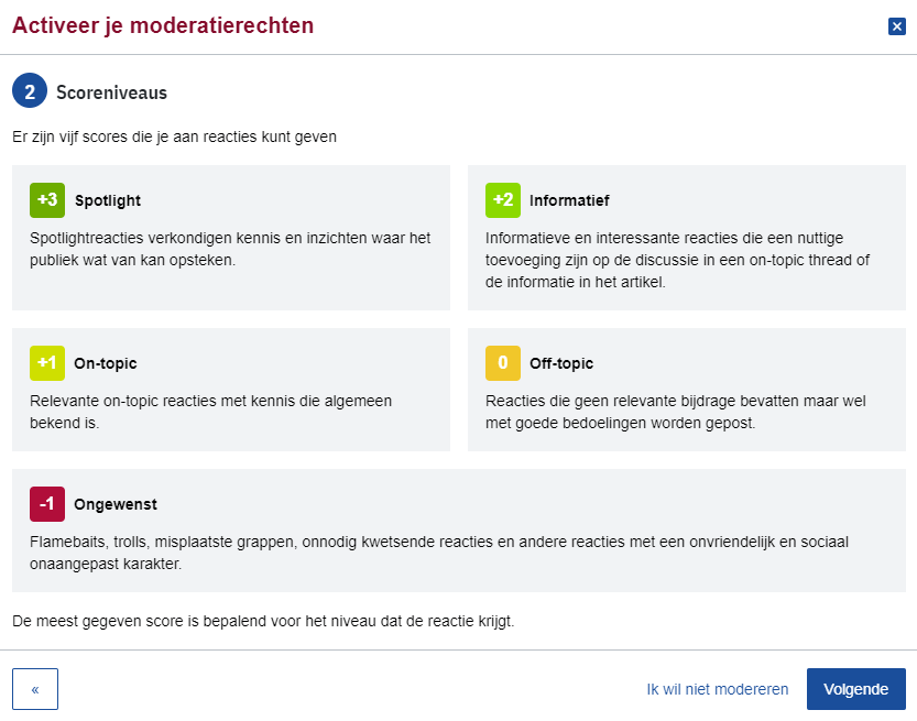 Aanpassingen moderatiesysteem - Development-iteraties #241/242 - IT Pro ...