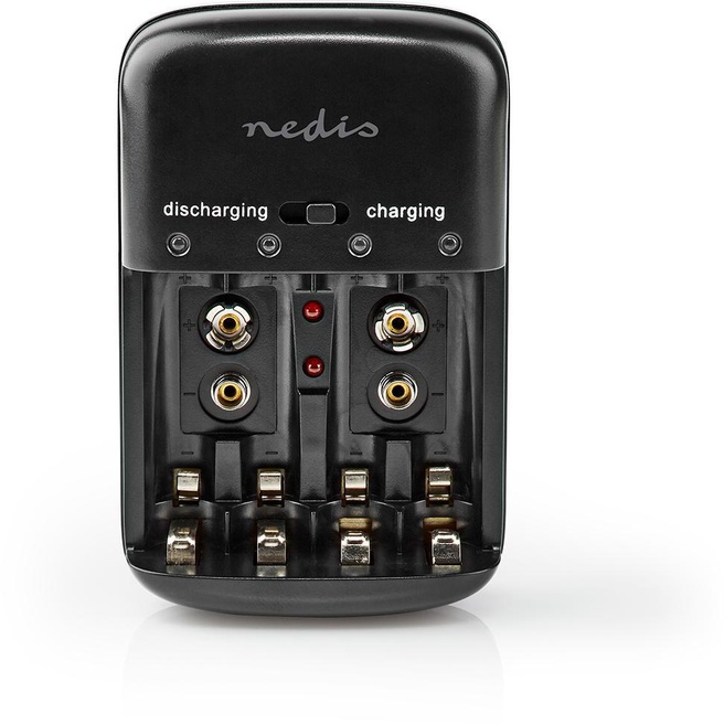 Specificaties van Nedis NiMH-Batterijlader AA/AAA/E-Blok - Tweakers